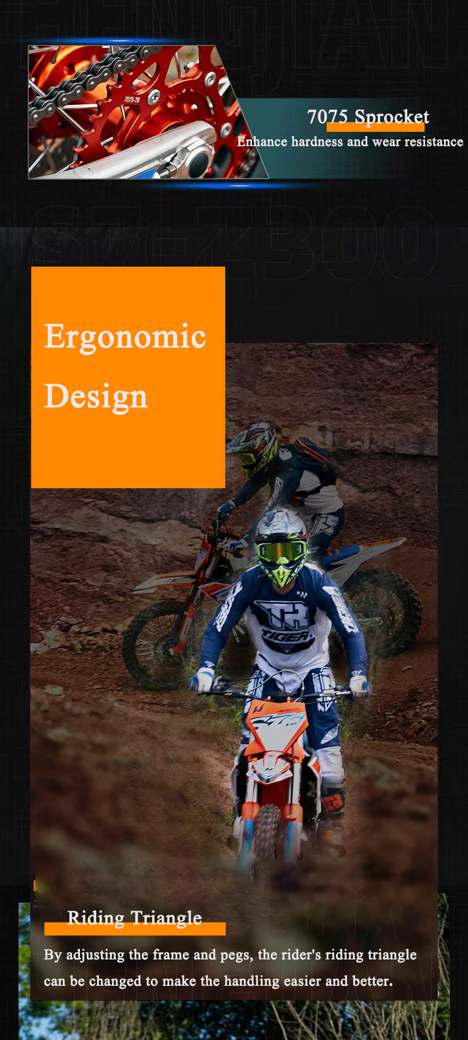 Hengjian 2024 S7 Z300 300cc 2 Stroke Enduro Dirt Bike, High Quality Hengjian 2024 S7 Z300 300cc ...