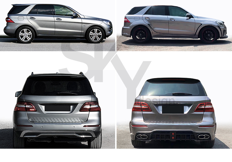 메르세데스 Ml 클래스 Wd 와이드 바디 키트 W166 Ml250 Ml350 Ml400 범퍼 펜더 플레어 사이드 스커트, Bossgoo.com의 고품질 메르세데스 Ml ...