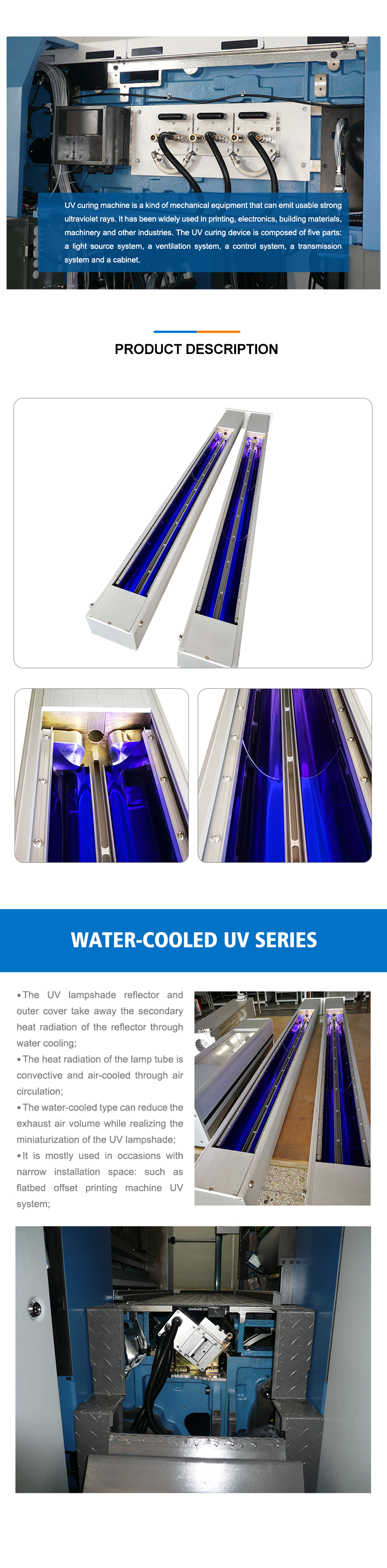 Uv Curing System For Heidelberg, Komori, Kba, And Manroland Sheet-fed Offset Printers, High ...