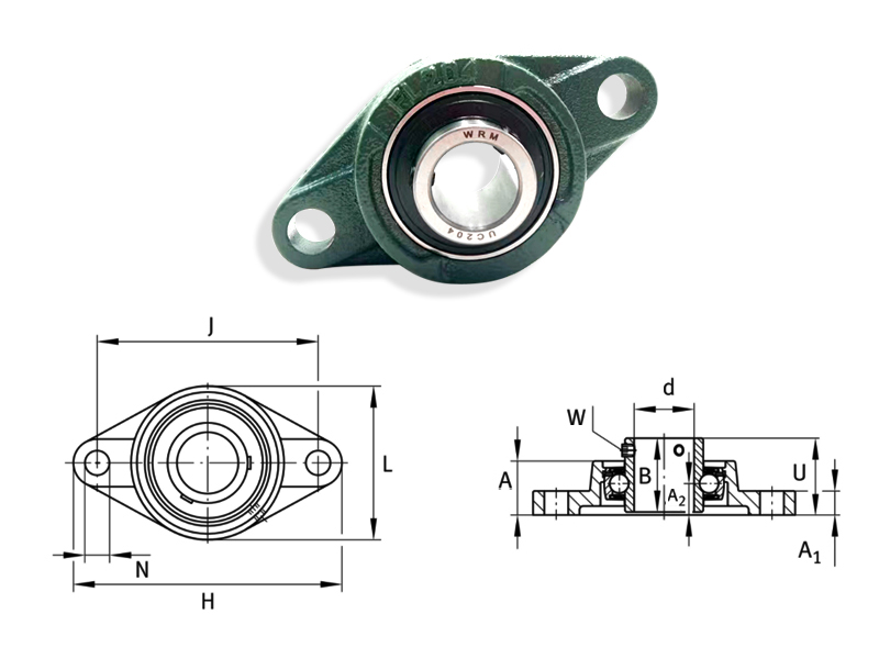 High Quality Wrm Pillow Block Bearings: Ucfl204 To Ucfl210, High Quality High Quality Wrm Pillow ...