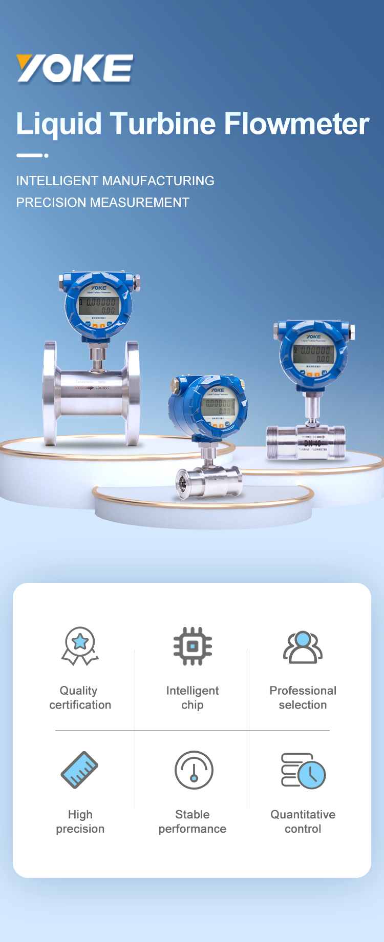 Rs485 Digital Liquid Turbine Flow Meter For Diesel, Hydraulic Oil, Pure Water - Stainless Steel ...