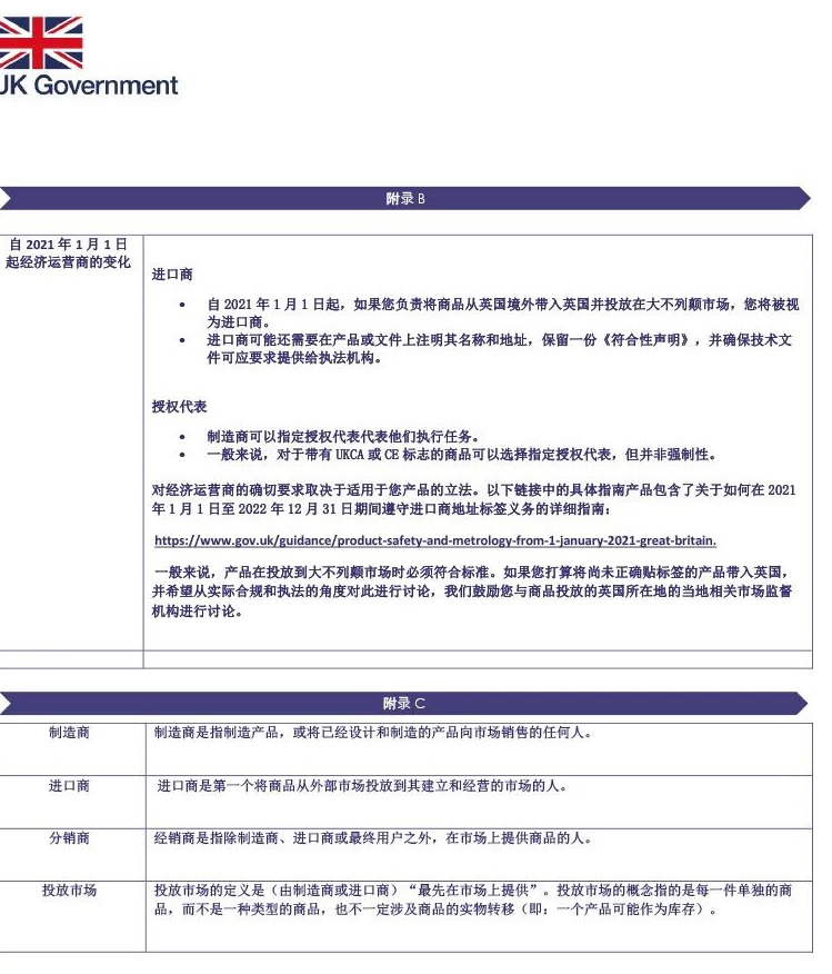 英国发布 UKCA 和 UKNI 符合性标志中文介绍指南 - 全球贸易通