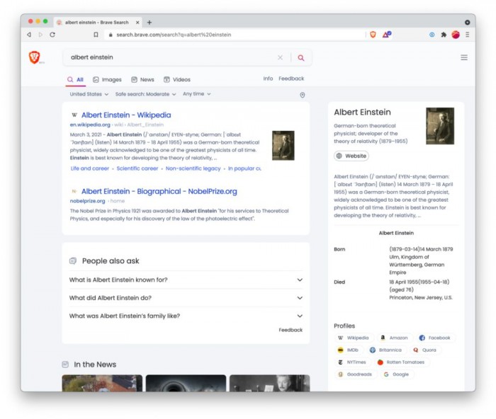 主打隐私保护的Brave浏览器宣布将默认使用自家的搜索引擎 - 全球贸易通