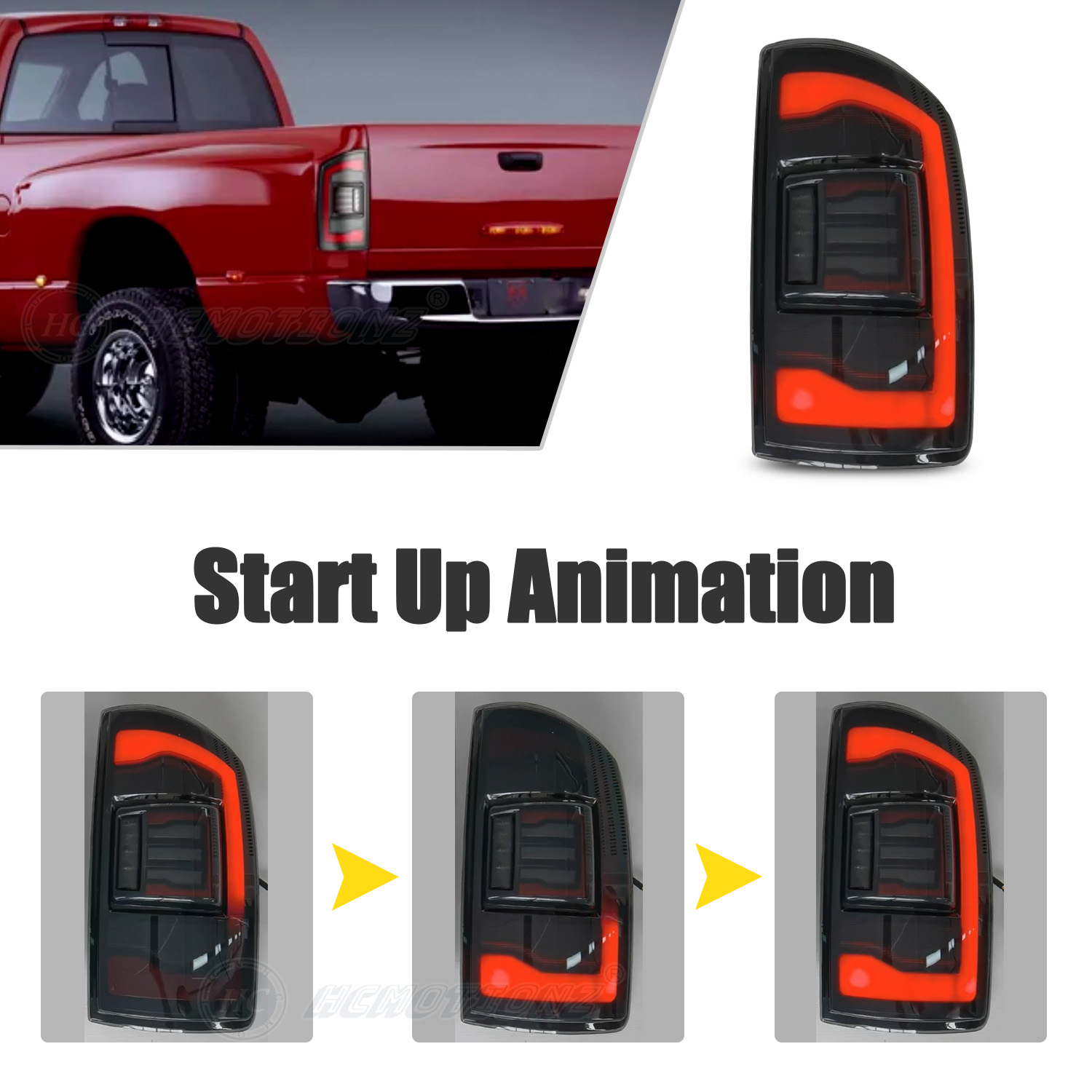 HCMOTIONZ LED Tail Lights For Dodge Ram 3rd Gen 2002-2008 China ...