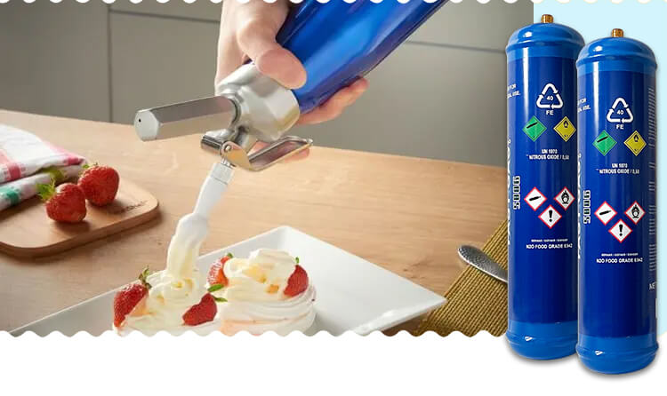 Nitrous Oxide Gas Bottle For Whipping Cream, High Quality Nitrous Oxide ...