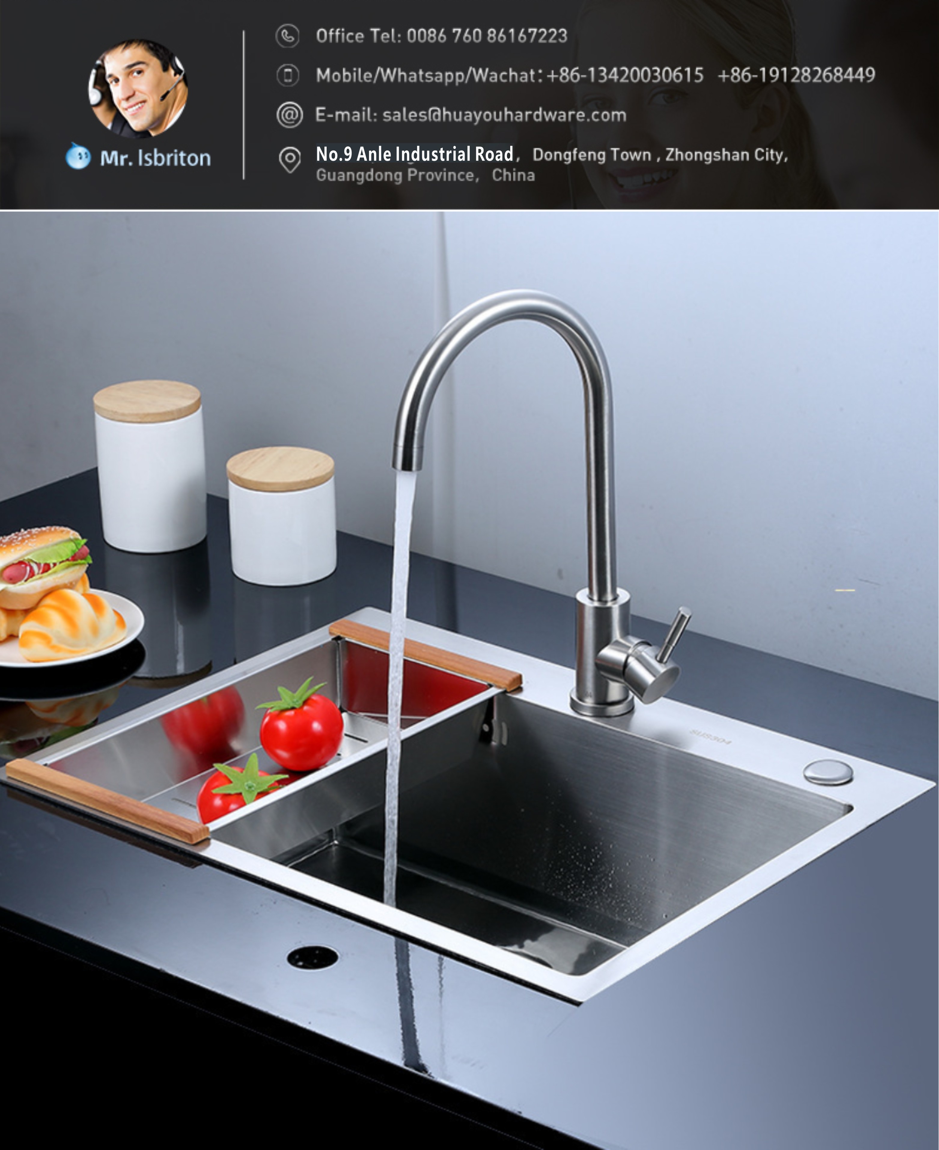 Double Bowl Multifunction Kitchen Sink, High Quality Double Bowl ...