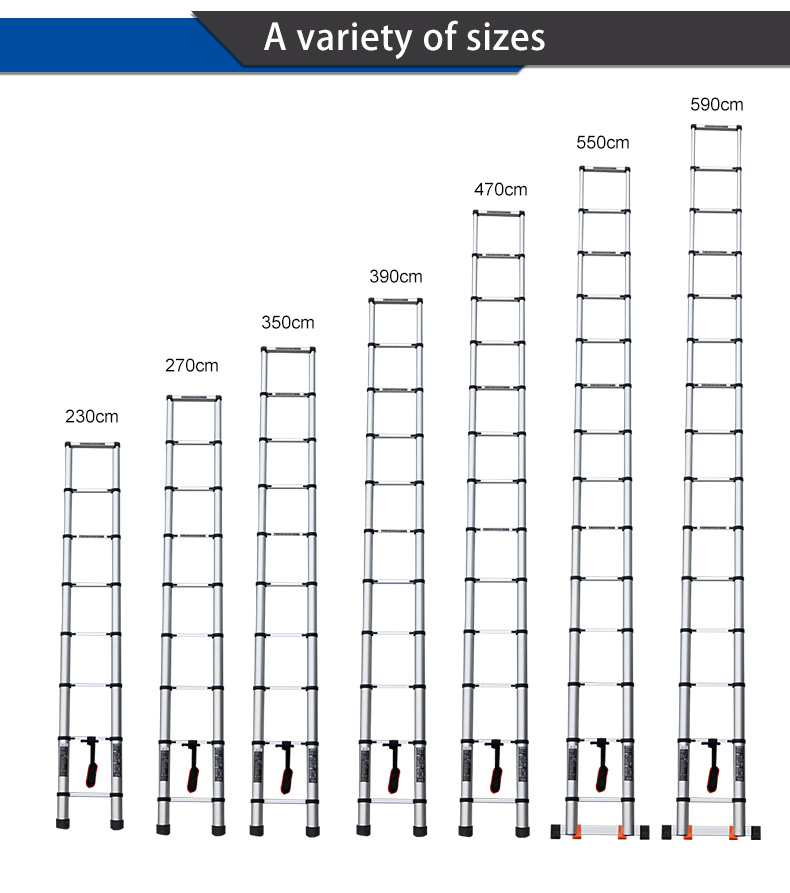 Aluminum Telescopic Ladder With Max Loading Weight, High Quality ...