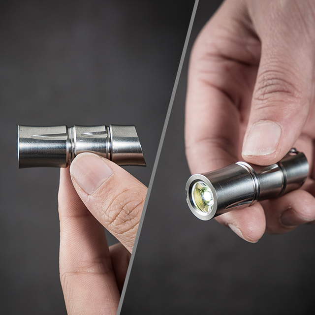 150 Lumen Mini Rechargeable Led Titanium Keychain Flashlight, High ...