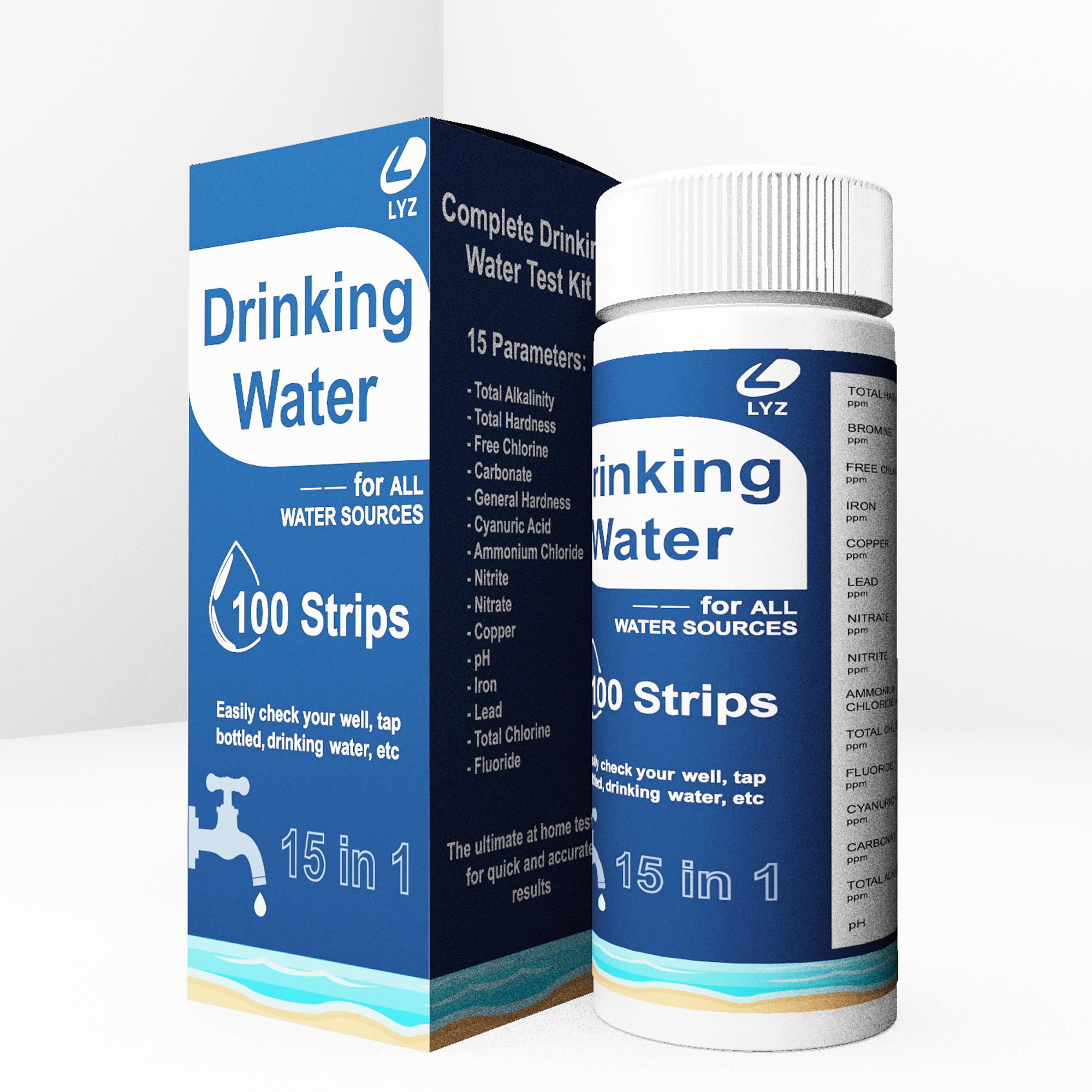 15 Parameters Chemical Reagent Testing Strips, High Quality 15 ...