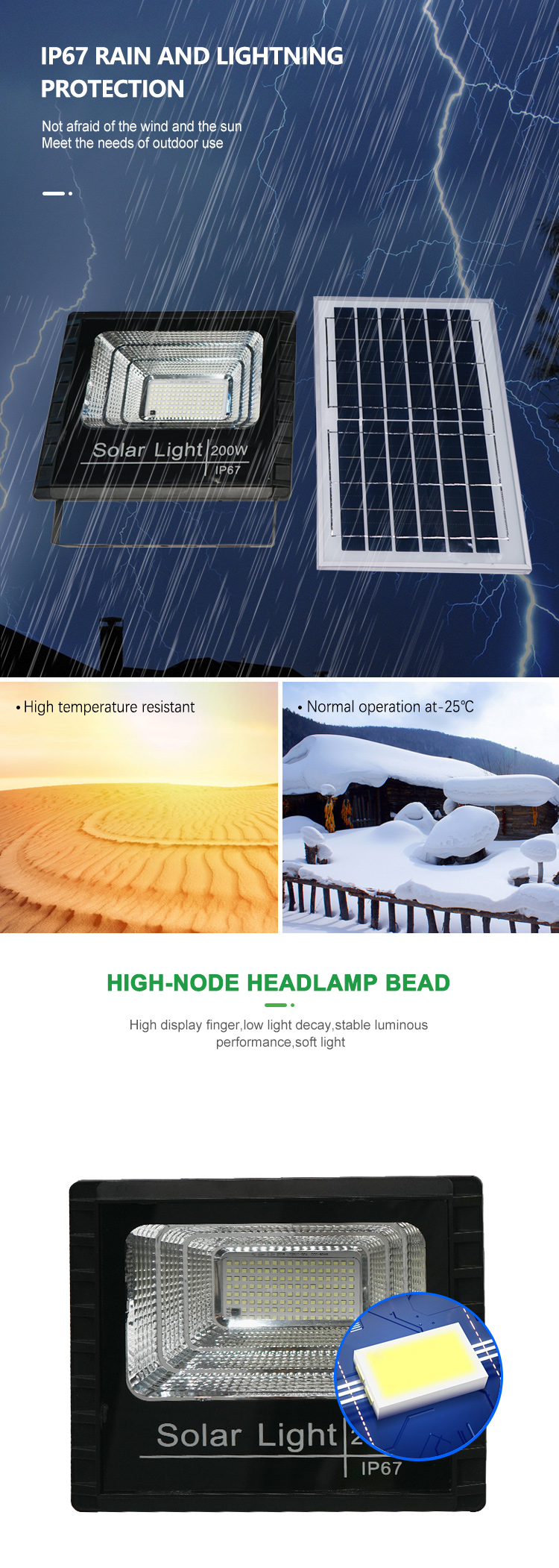 Remote Control Smd 200w Led Solar Floodlight, High Quality Remote ...