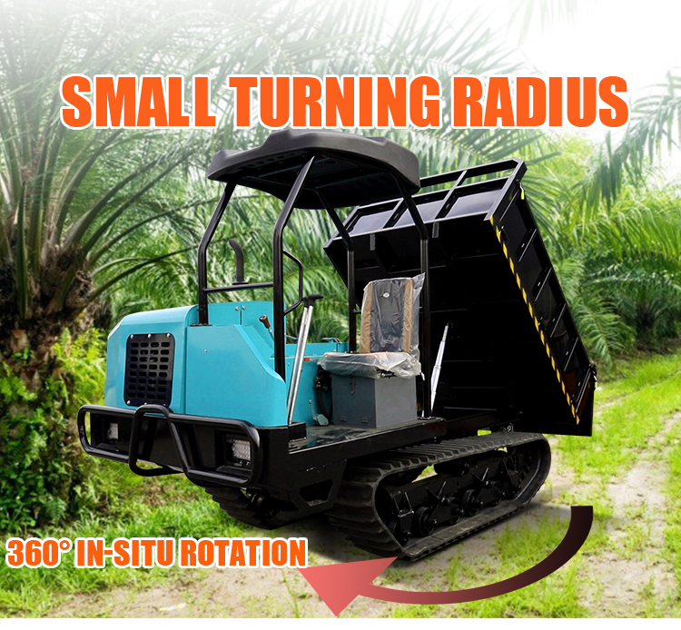 3 Tons Agriculture Hydraulic Mini Tracked Crawler Dumper For Farm Palm ...