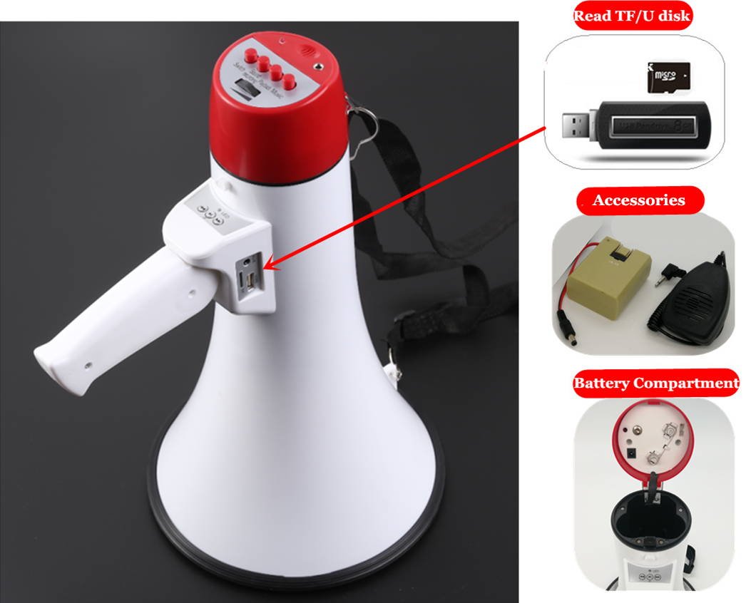 Big Power Police Recording Megaphone 50w With Siren, High Quality Big ...