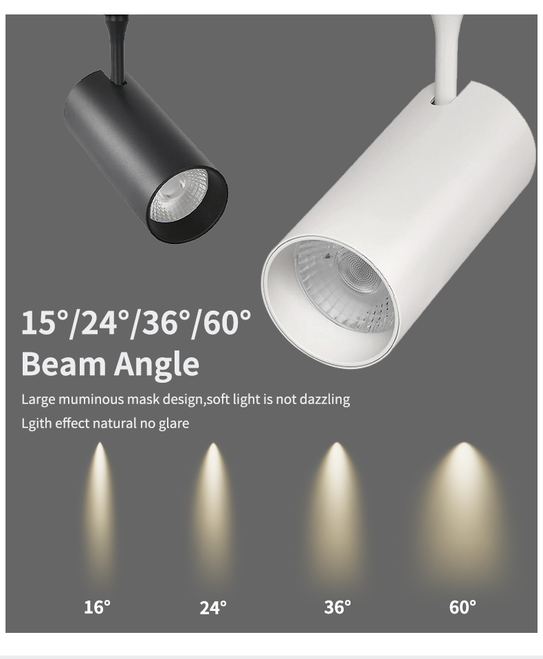 12w Anti-glare White And Black Magnetic Track Light, High Quality 12w ...