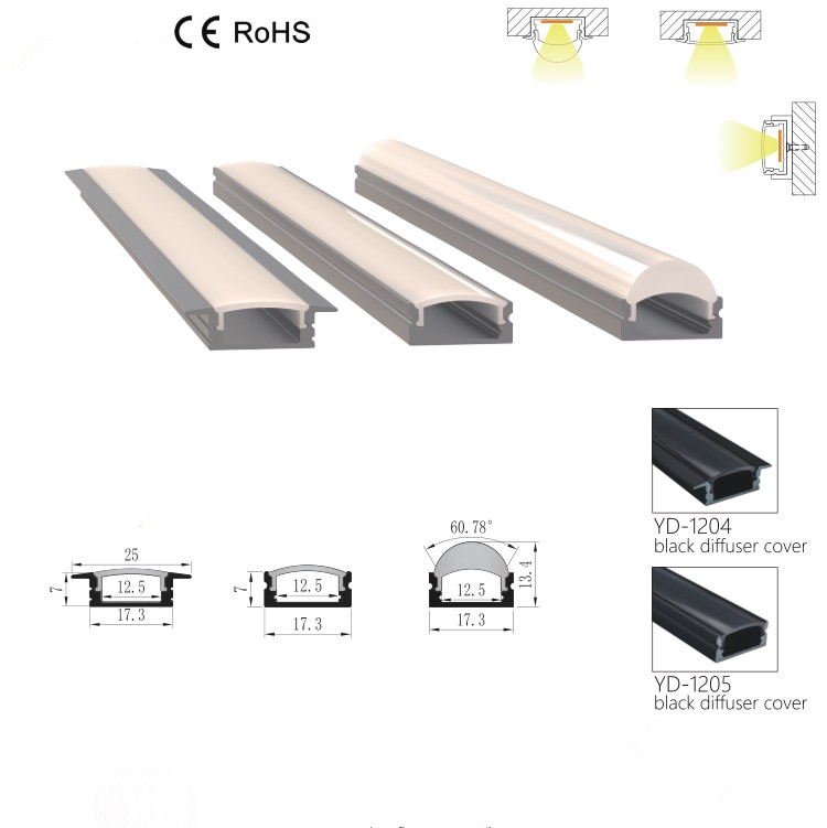 Custom Embedded Surface Mounted Hanging Extruded Led Profile, High ...