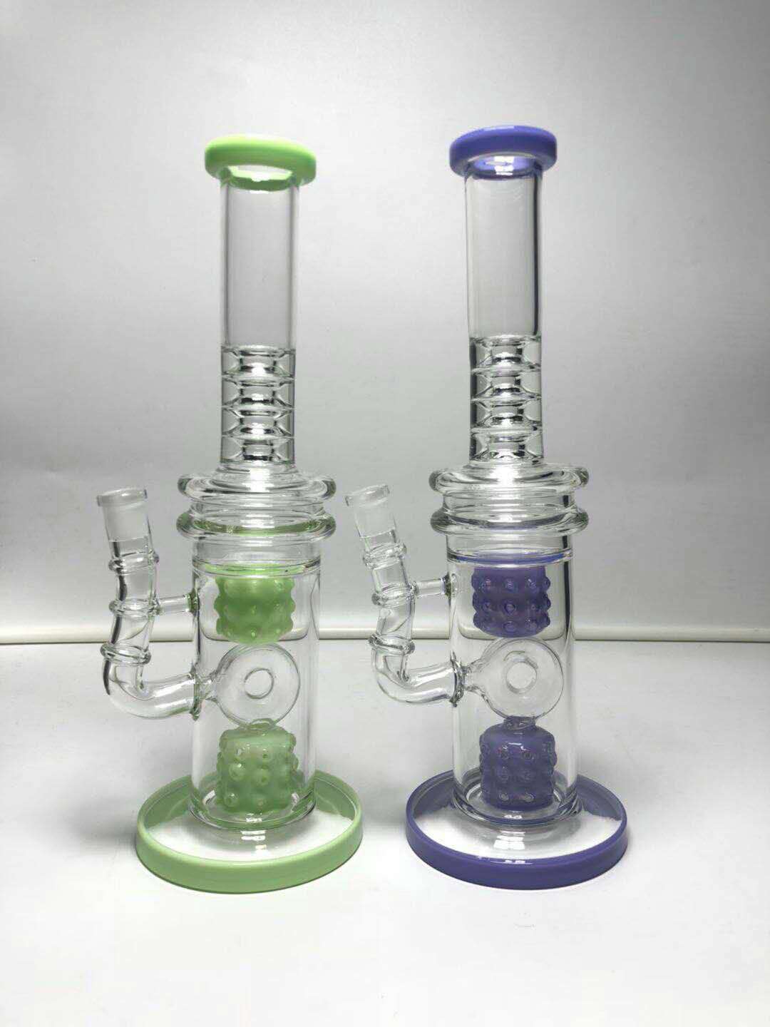 Classic Double Cages Design Glass Water Pipe Bongs, High Quality ...