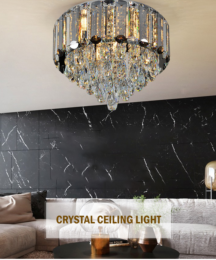Luxury White K9 Crystal Led Chandelier Pendant Light, High Quality ...