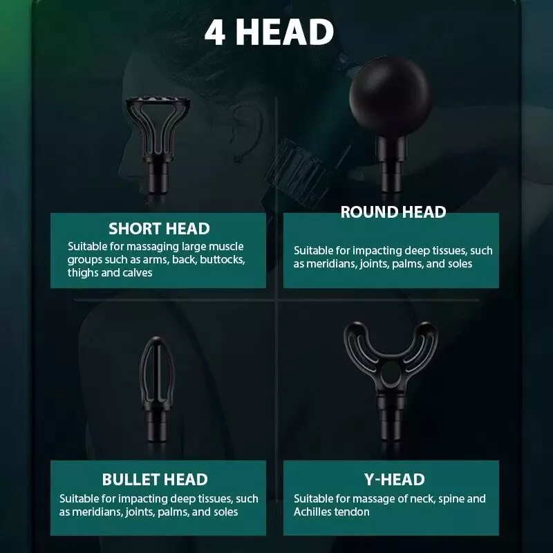 Oem Muscle Relaxation Massage Gun With 4 Heads, High Quality Oem Muscle ...