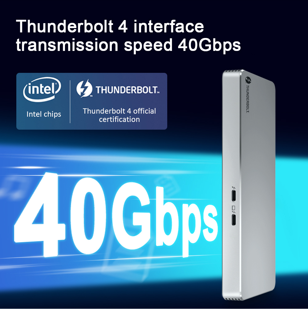 Thunderbolt 4 Docking Station 40gbps การถ่ายโอนความเร็วสูง คุณภาพสูง ...
