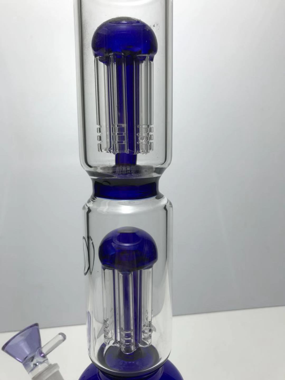 Treasure Gourd Base Glass Bongs With Double Percolators, High Quality ...