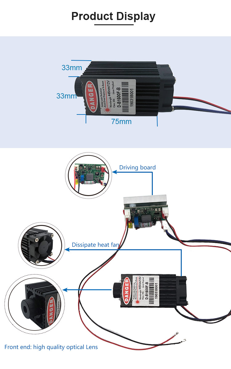 2.5w Blue Laser Pointers Module, High Quality 2.5w Blue Laser Pointers ...