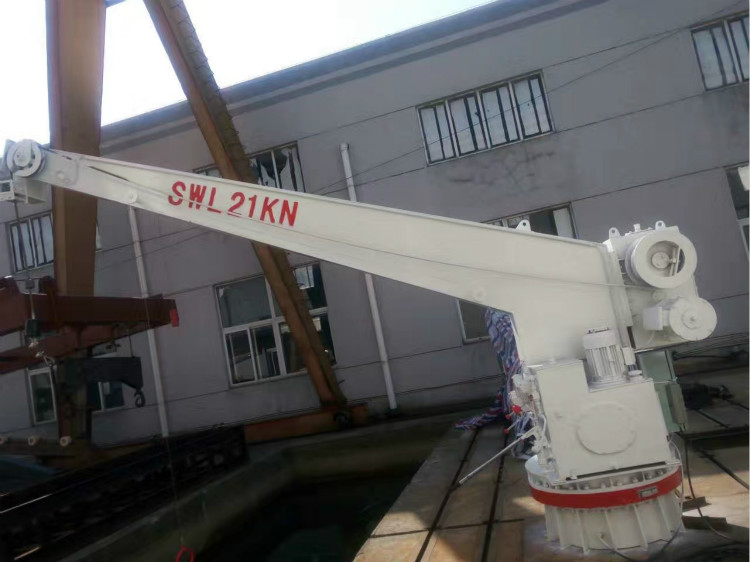 Marine Single Arm Slewing Davit Crane For Fast Rescue Boat, High ...