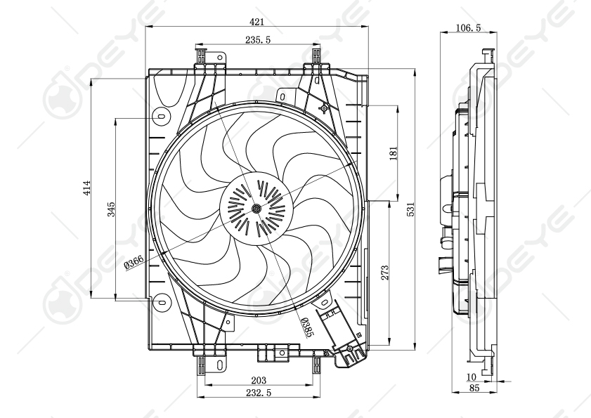 Dacia Sandero용 오토 라디에이터 선풍기 12 V, Bossgoo.com의 고품질 Dacia Sandero용 오토 ...