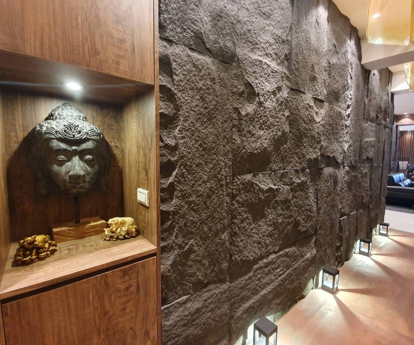 Batu Budaya Buatan Untuk Dinding Dekoratif Eksterior, kualitas tinggi ...