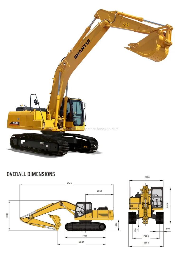 Shantui Se210w Hydraulic New Excavators Machine, High Quality Shantui Se210w Hydraulic New ...