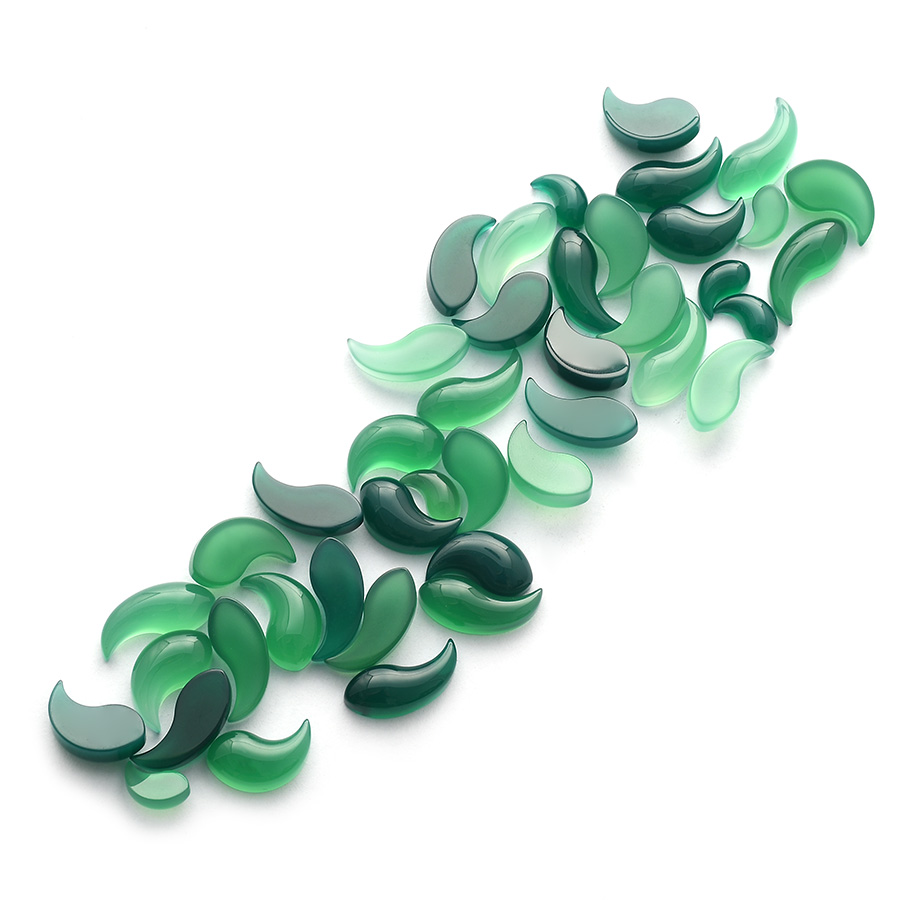 Green Agate Magatama Stone Shape For Jewelry Making, High Quality Green ...