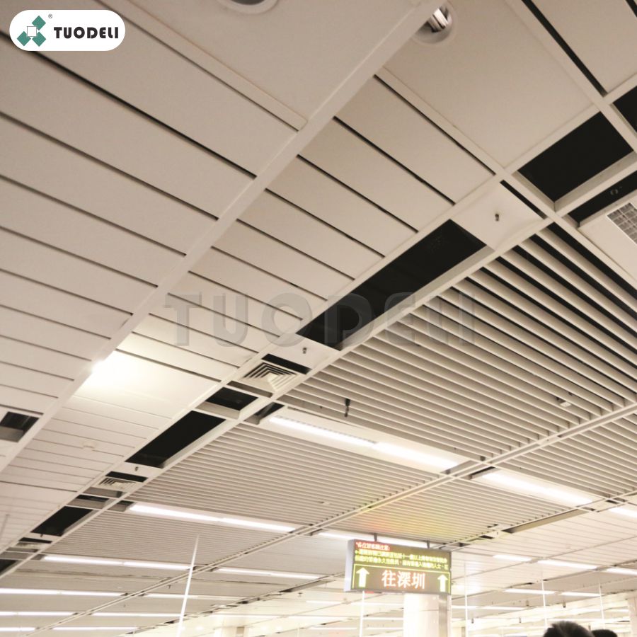Aluminum V-shaped Baffle Ceiling System, High Quality Aluminum V-shaped ...
