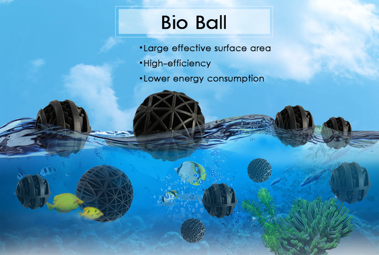 Fish Farming Aquaponic Filter Media Black Biofloc 56mm Bio Balls With ...