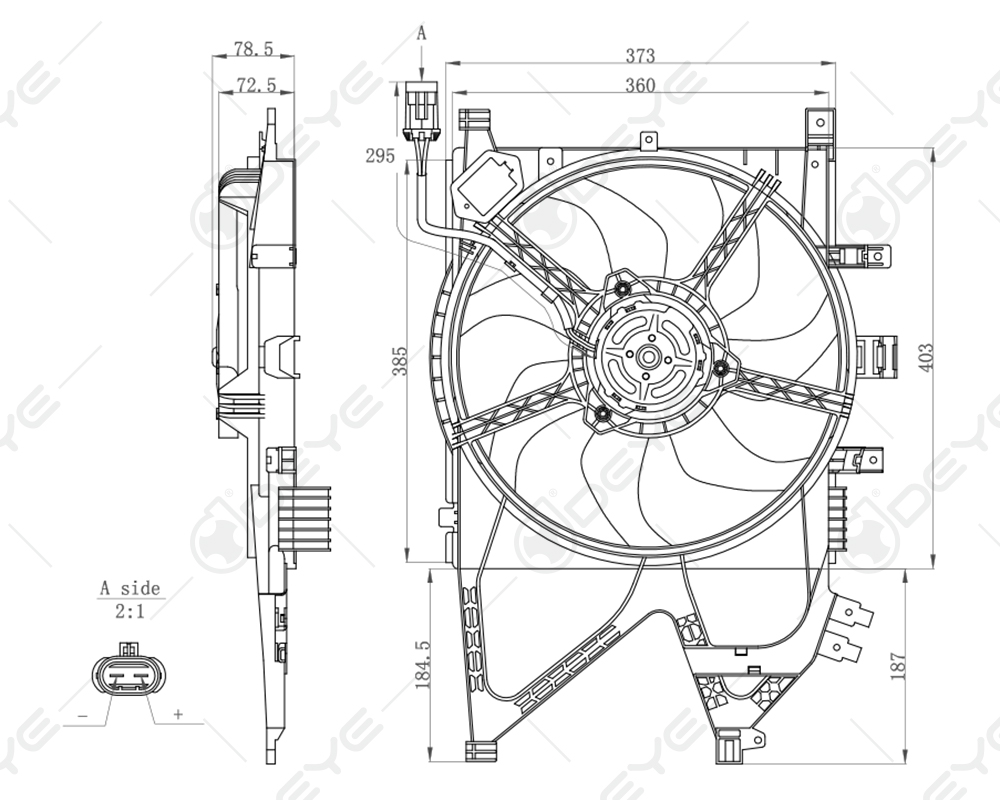 มอเตอร์พัดลมระบายความร้อนด้วยชิ้นส่วนอัตโนมัติสำหรับ Opel คุณภาพสูง ...