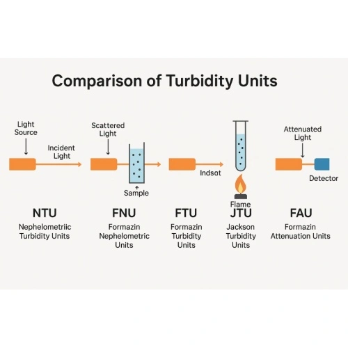 Understanding Turbidity Units: NTU, FNU, FTU, JTU, and FAU Explained