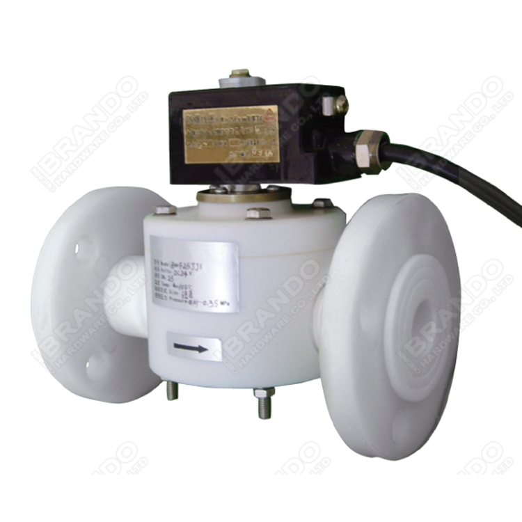 Ptfe Diaphragm Solenoid Operated Isolation Valve 12vdc 24vdc, High ...