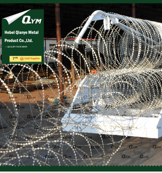 Galvanized Concertina Razor Wire Prison Safety Fence, High Quality ...