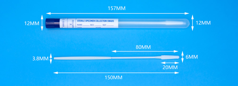 Disposable Sterile Nylon Flocked Cervical Sample Collection Swab With ...