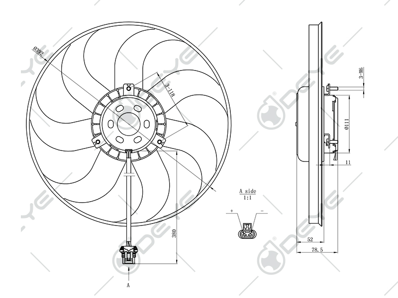 Auto Radiator Cooling Fan For Vw Gol.trend, High Quality Auto Radiator ...
