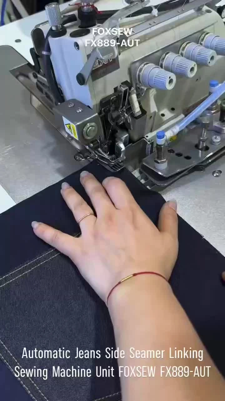 Automatic Jeans Side Seamer Linking Sewing Machine Unit FOXSEW FX889 ...