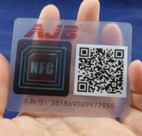 Nfc Clear Pvc Card - Ntag203, High Quality Nfc Clear Pvc Card - Ntag203 ...