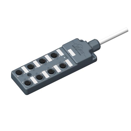 8-port M8 Dual Channel Pre-molded Cable Ip69k Relay Junction Box For ...