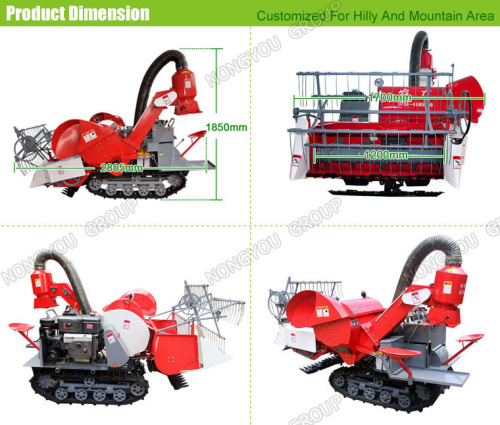 Rice Harvesting Machine Mini Harvester Combines Manufacture Grain ...