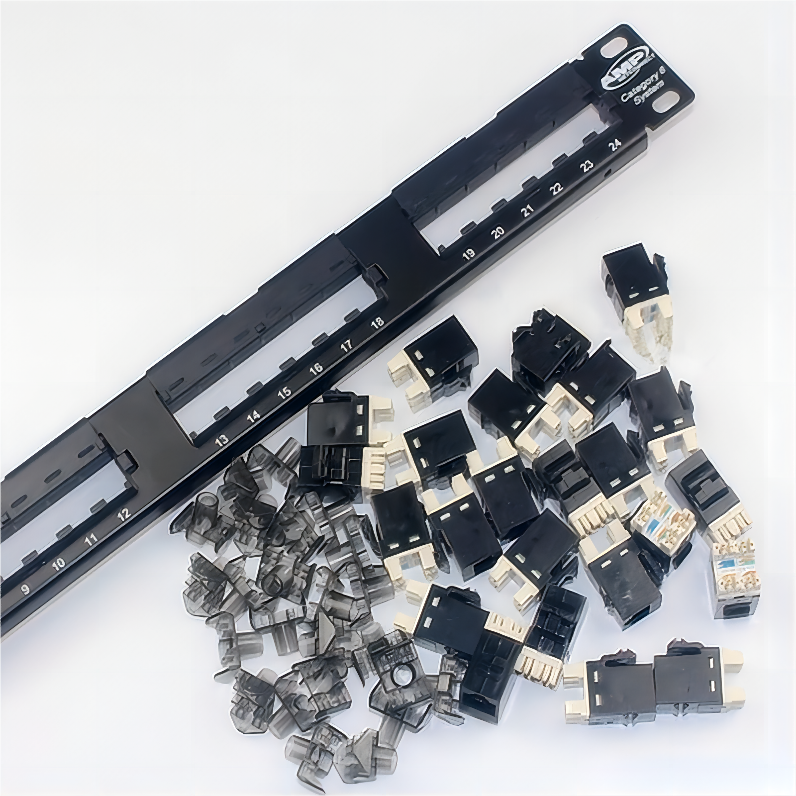 24-port Cat6 Rj45 Patch Panel With Modules, High Quality 24-port Cat6 ...