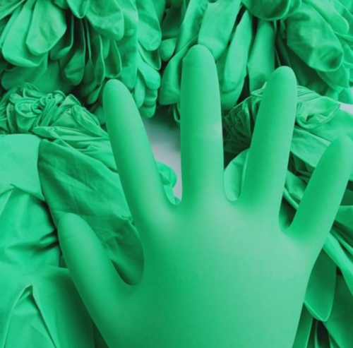 Green Latex Sterilization Gloves Disposable, High Quality Green Latex ...