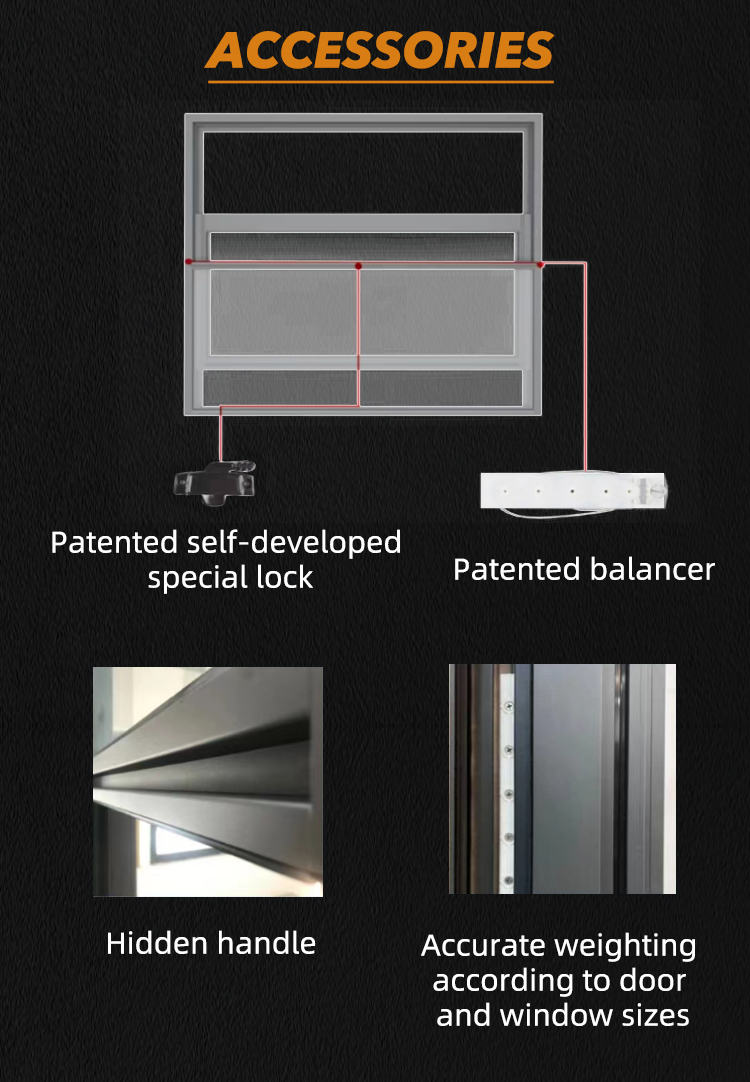 Modern Upvc Double Hung Window With Low-e Glass, White Aluminum, And ...