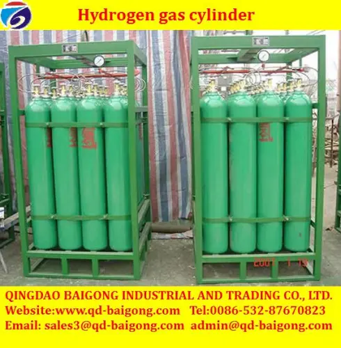 40l High Pressure Seamless Steel Hydrogen Gas Cylinder With 99.999% ...