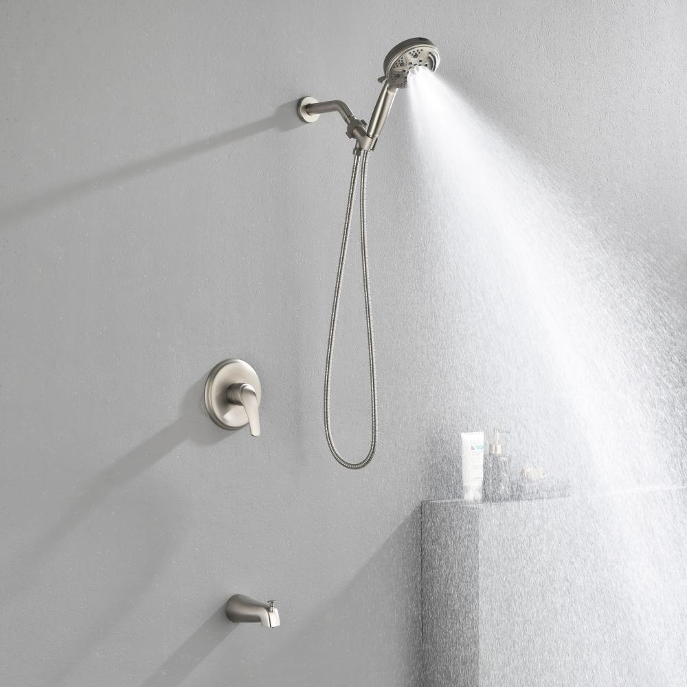 Brushed Nickel 2 Way Bath Concealed Shower Set, High Quality Brushed ...