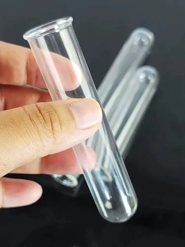 Cylindrical Borosilicate Glass Test Tube With Rim 16ml, High Quality ...