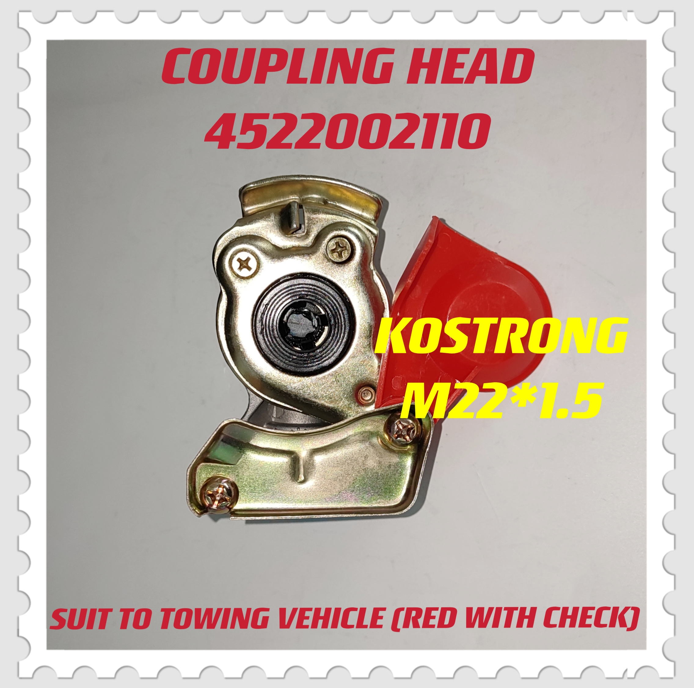 Factory Supply Automatic Towing Vehicle Coupling Head Red M22*1.5 ...