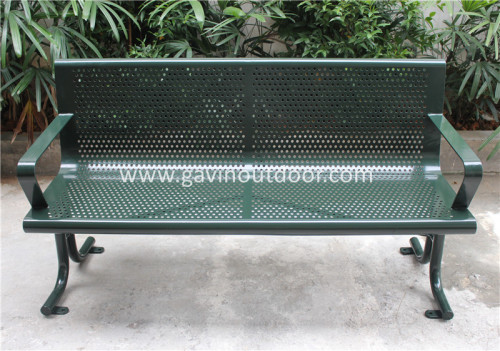 Perforated Metal Outdoor Steel Bench Seating, High Quality Perforated ...