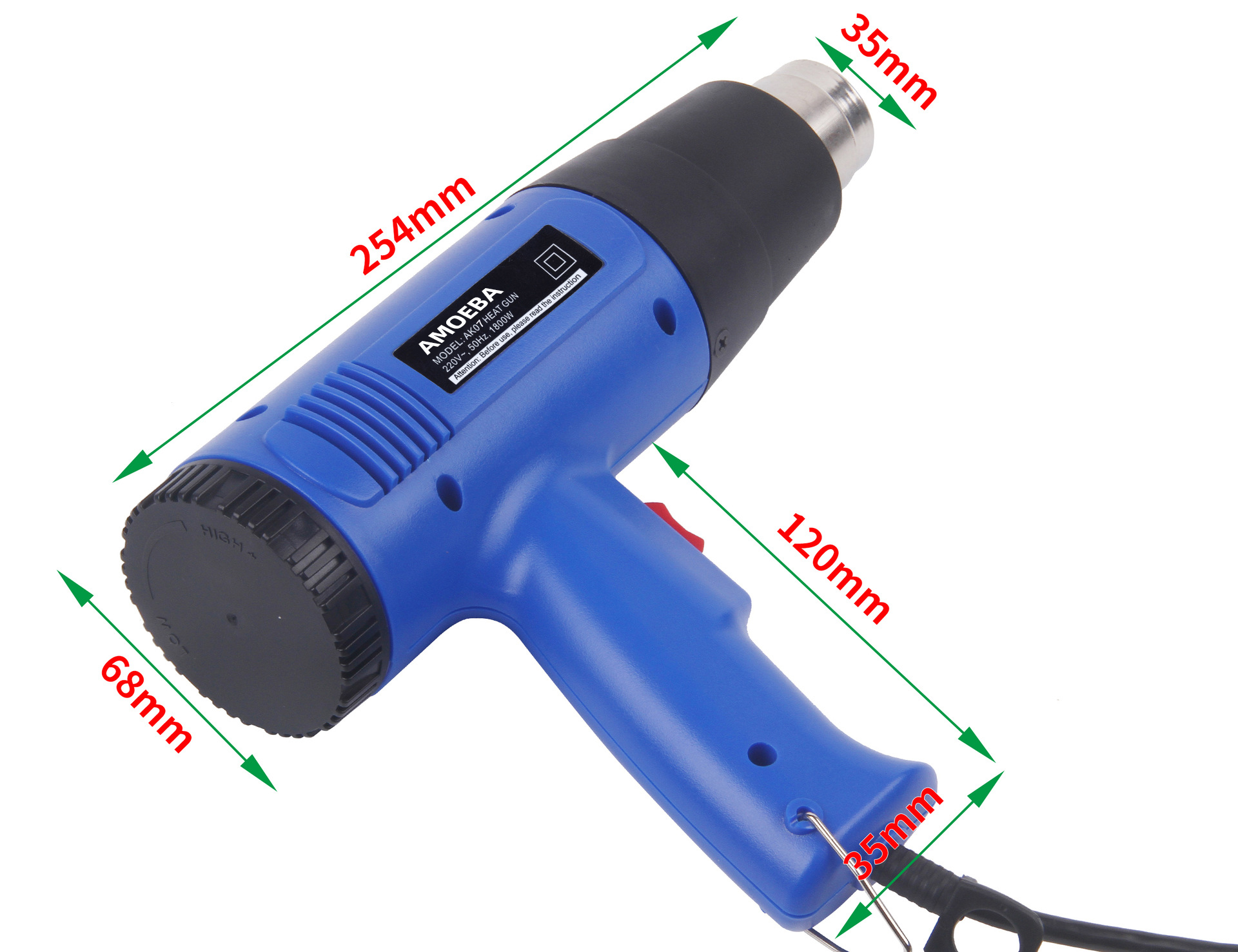 High Temperature Heat Gun With Visualization Screen And Knob Control ...
